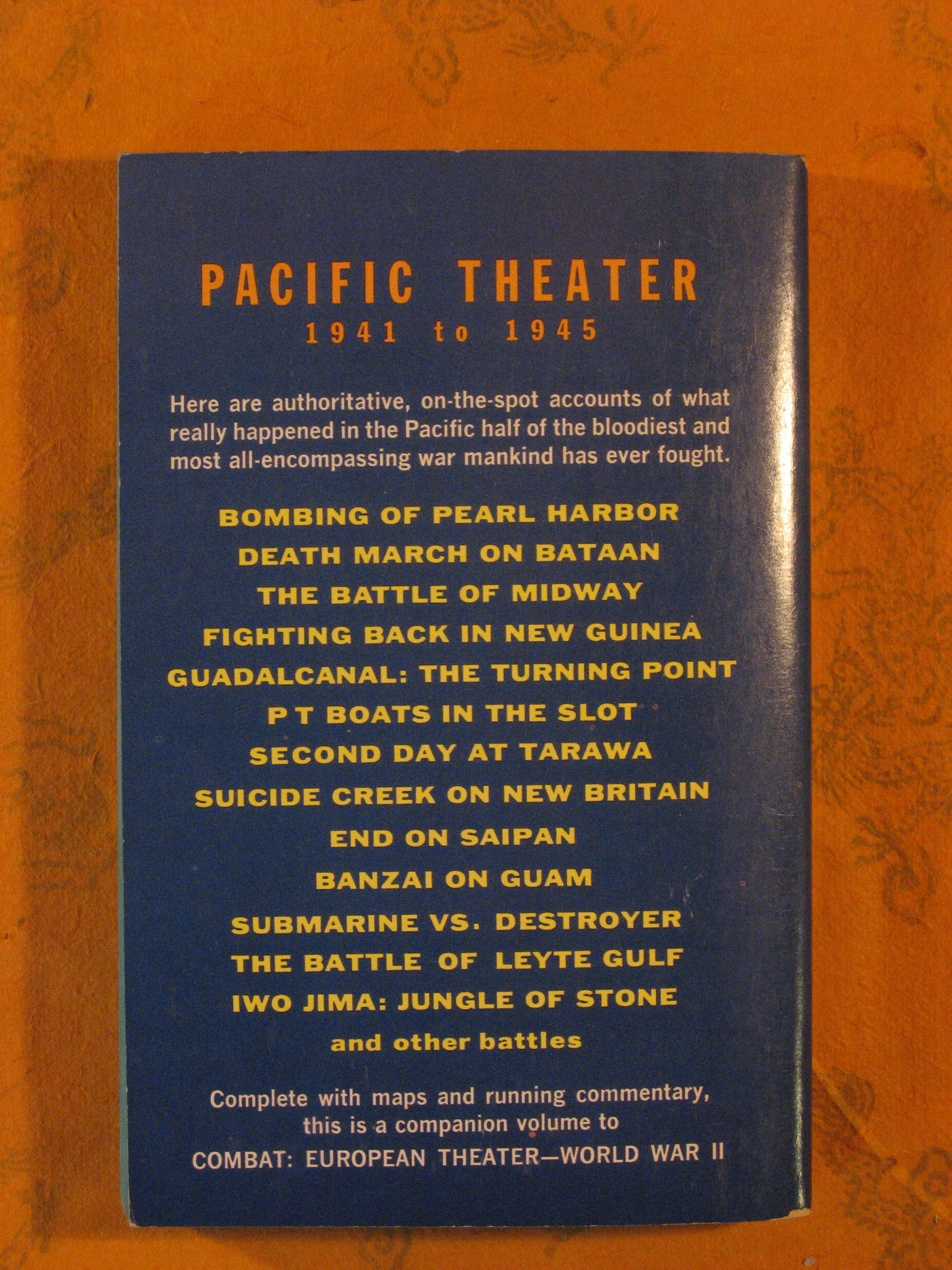 Combat Pacific Theater World War II